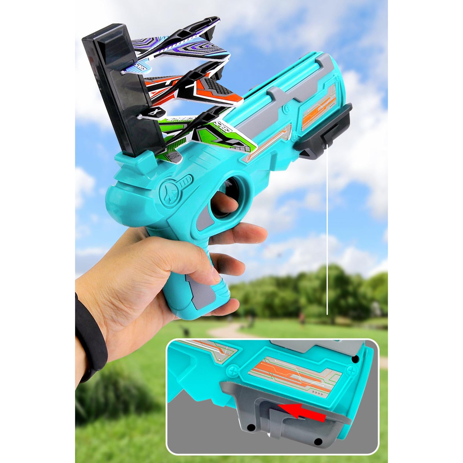 Light Airplane Toy Launcher +4 Bubble Plane Throw Plane Batalla al aire ...