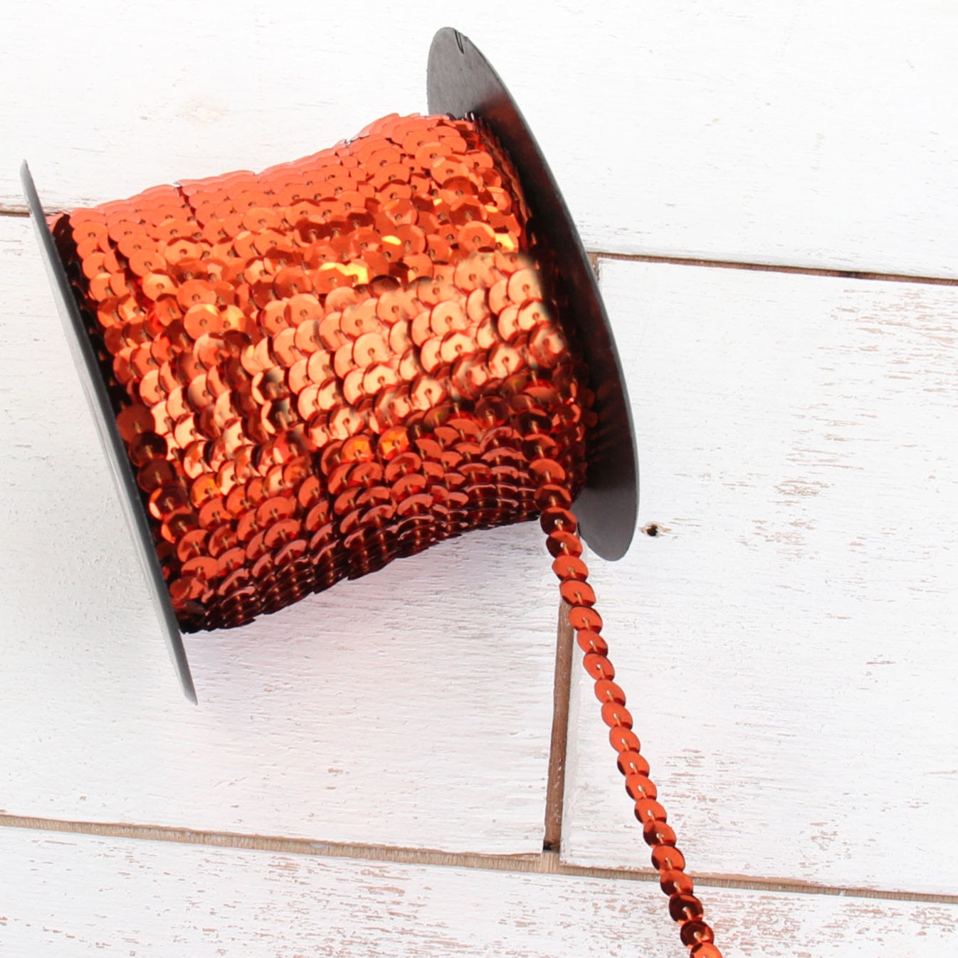 Threadart 6MM Sequin String - 80 Yard Roll - Orange - For Crafting ...
