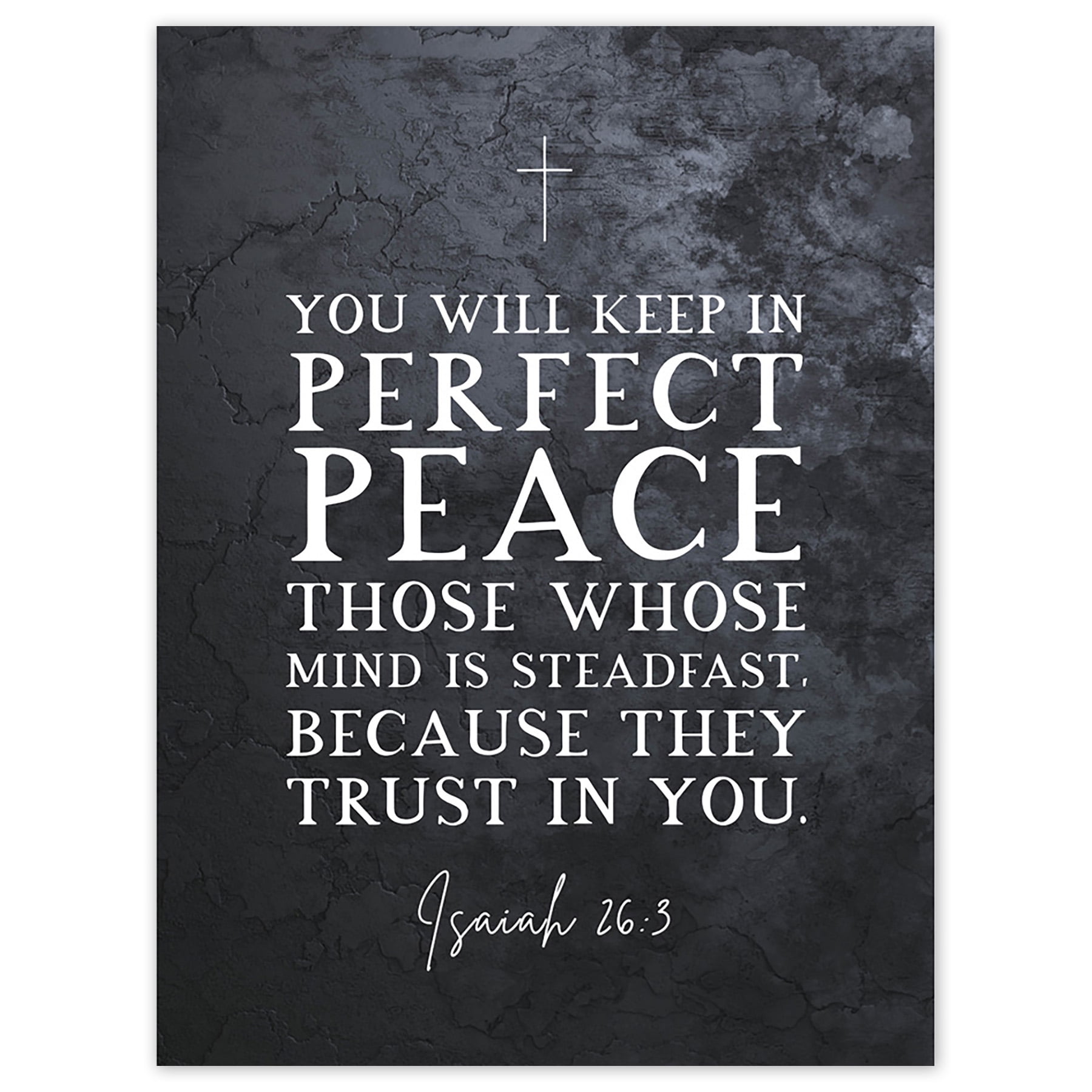 Isaiah 26:3 Perfect Peace They Trust In You Christian Bible Verse Quote ...