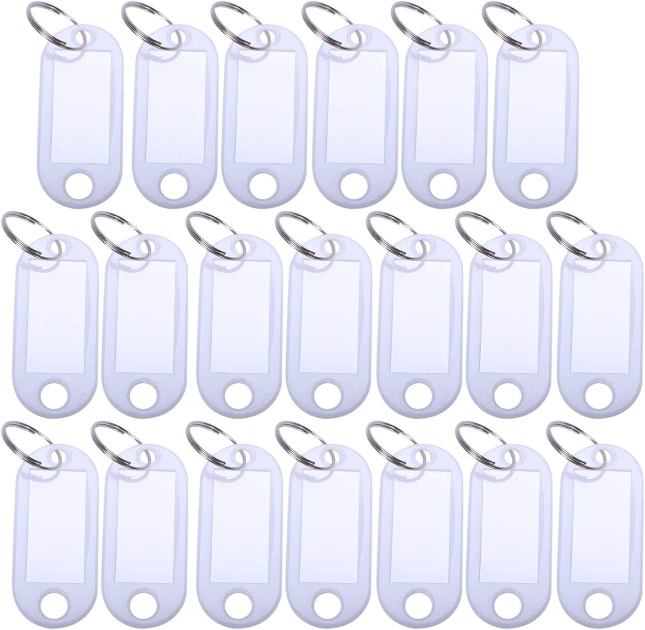 White Portable Plastic Key Key tag ID Labels 20 Pieces - Walmart.com