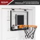 Majik Slam Dunk Basketball Over the Door Folding Mini Basketball Hoop ...