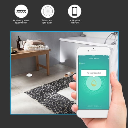 Smart Wifi Water Flood Sensor Waterproof Rechargeable Smart Wifi Water ...