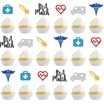 Sonography Cupcake Toppers, 24 PCS Ultrasound Cake Decorations for ...