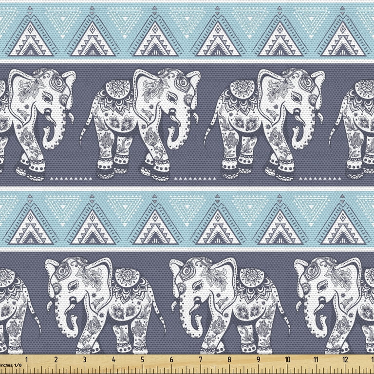 Elephant Print Upholstery Fabric