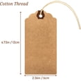 60 Pcs 4 3/4-in x 2 3/8-in Blank Large Paper Gift Tags with String and ...