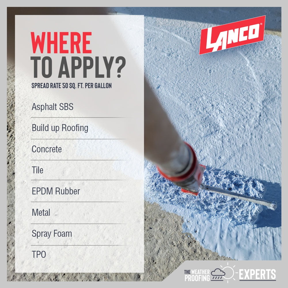 Buy Lanco Seal Rubber Roof Coating 1 Gal Coolguard Rv Home Protect ...