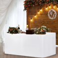 2 Pack Fitted Thanksgiving Tablecloth for 6ft Tables, Rust Table Cover ...