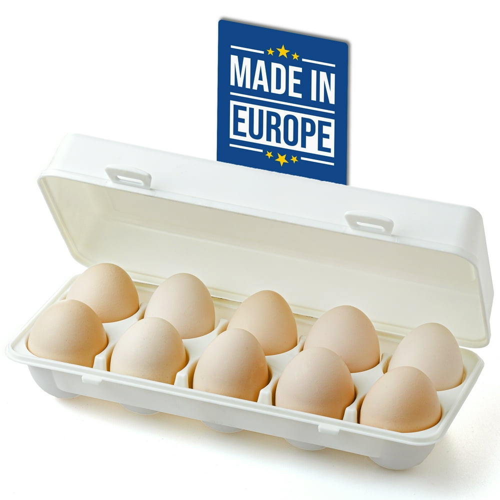 Crystalia Stackable Reusable Plastic Egg Holder For Refrigerator