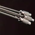 60Pcs Stainless Steels Wire Keychains Rings Screw Keyring Metal ...