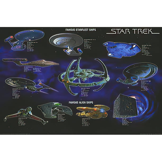 Star Trek - TV Show Poster / Print (Famous Starfleet & Enemy Ships ...