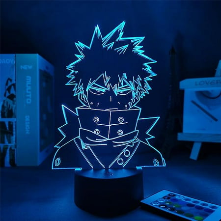Led Colorful 3d Cool Hero Boy Bakugou Katsuki Night Light My Hero ...