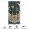 Chilfamy Crescent Moon Art Nouveau Shower Curtain ,Watercolor Flowers ...