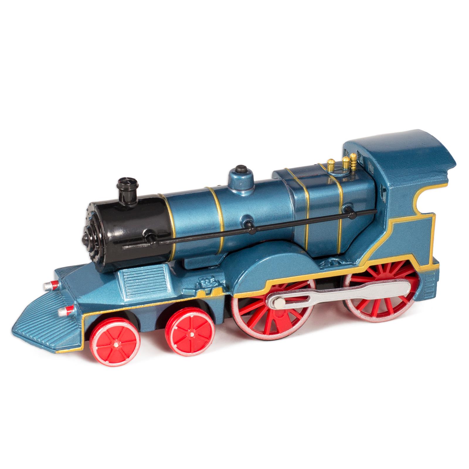 Blue Cast Metal Classic Train Toy with Sounds and Lights - Walmart.com