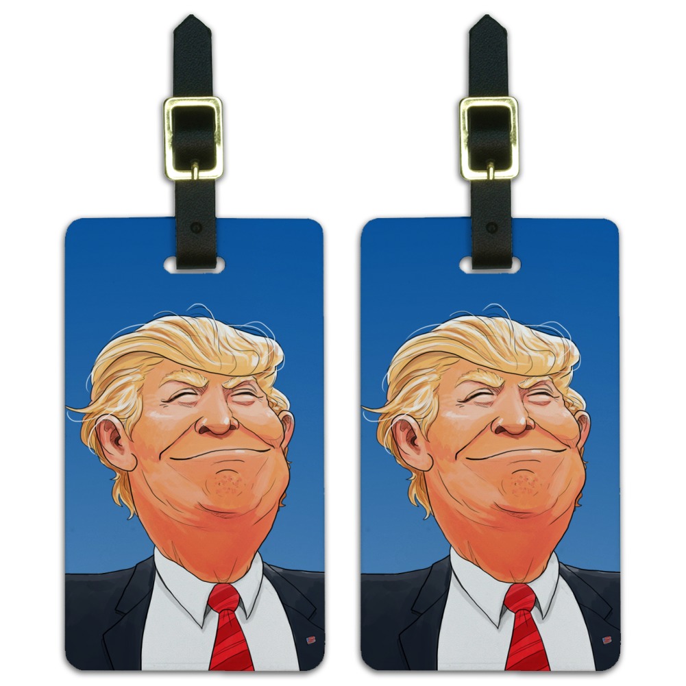 Happy Donald Trump Make America Great Luggage ID Tags Suitcase Carry-On ...