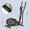 pooboo Silent Magnetic Elliptical Bike, 8-Level Resistance, 250lb ...