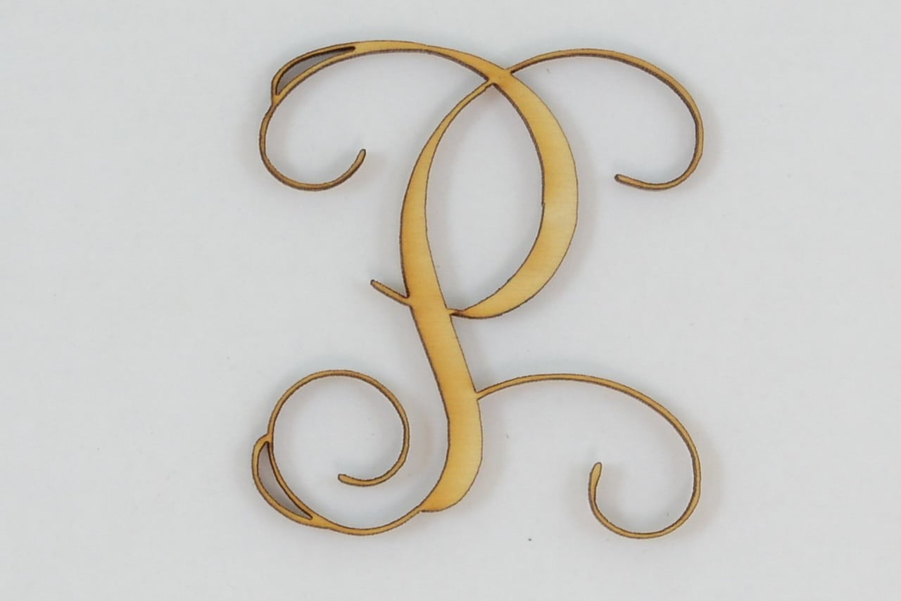 1 Pc, 12 Inch X 1/8 Inch Thick Wood Letters P In The Vine Font Great ...
