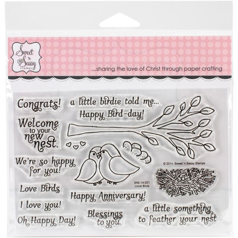Sweet 'n Sassy Clear Stamps 4"x6"-love Birds - Walmart.com - Walmart.com