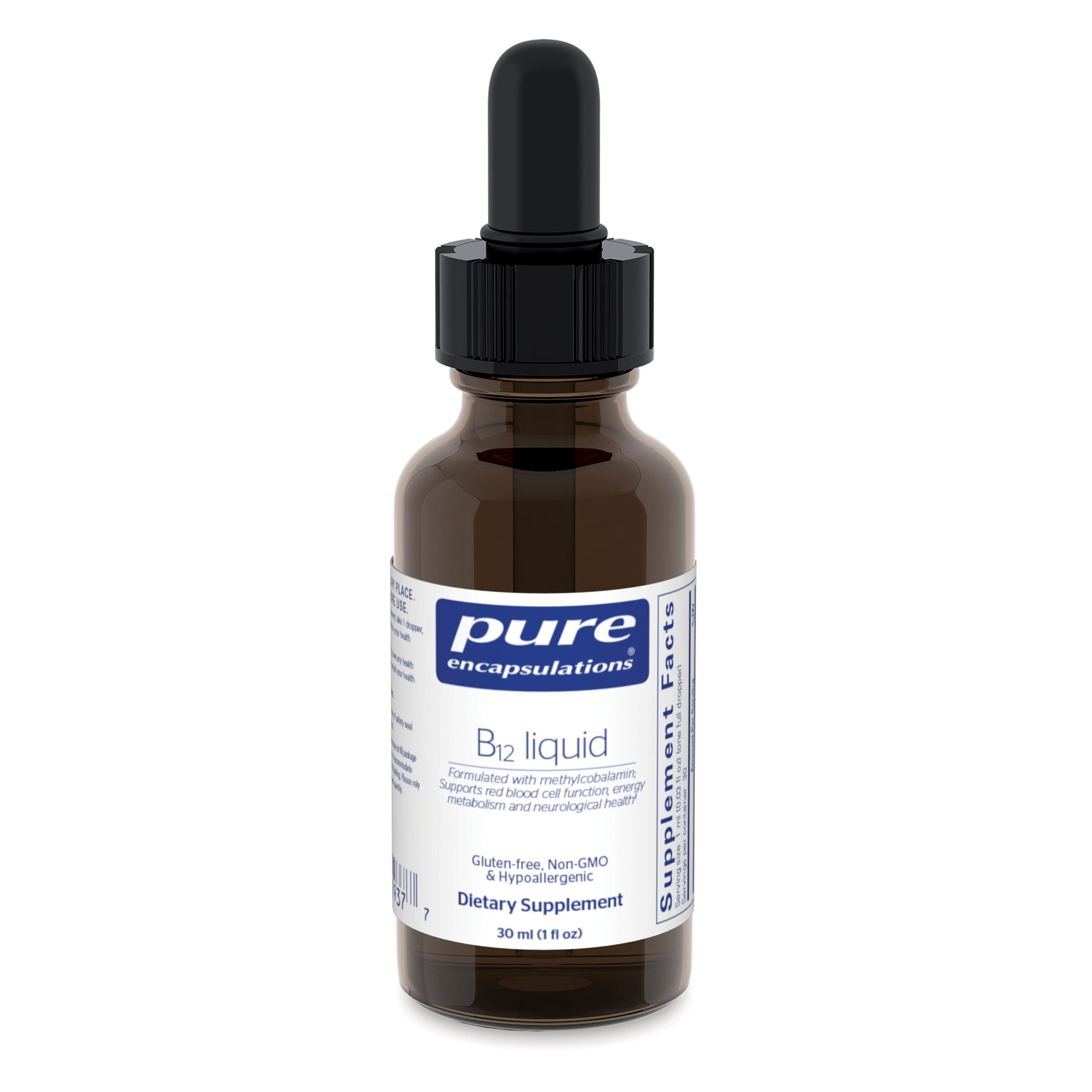 Suplemento líquido B12 de Pure Encapsulations, 30 ml, 1000 mcg | Bodega ...