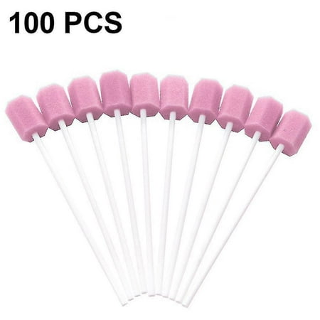 Oral Care Swabs - Tooth Cleaning Mouth Toothette Oral Sponge(100 Pcs ...