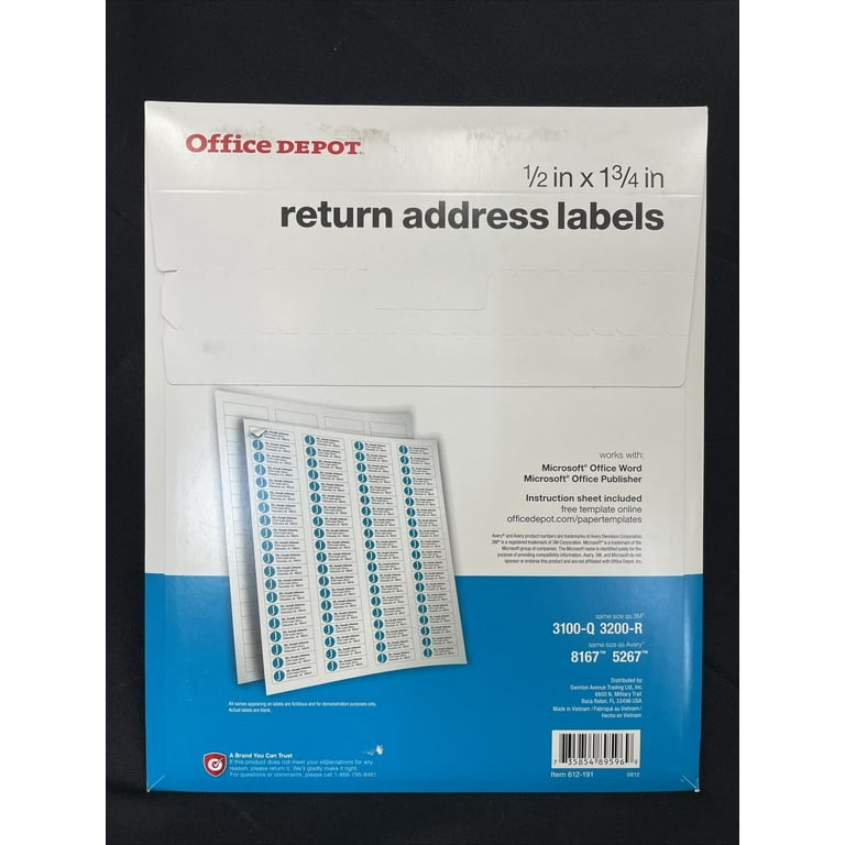 Office Depot Label Template