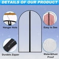 80 Pcs 24'' x 40'' Translucent Garment Bags for Hanging Clothes Cover ...