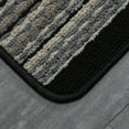 Mainstays Apollo Striped Indoor Polypropylene Area Rug, Black, 17.4" x ...