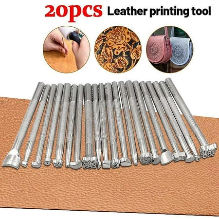 Auspicious-20 Pieces Leather Tools Handwork Saddle Making Stamp Set ...