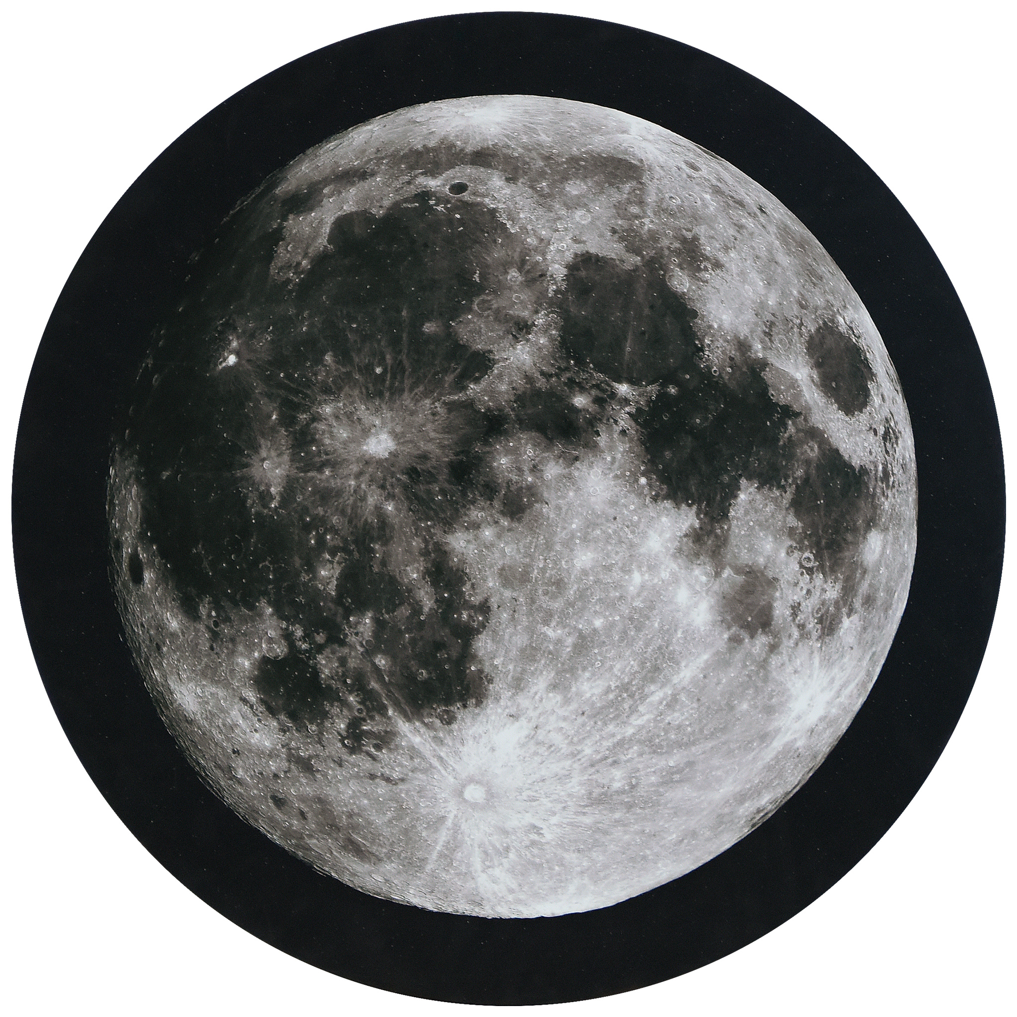 Empire Art Direct "Full Moon" Circular Canvas Round Wall Art, 24 ...
