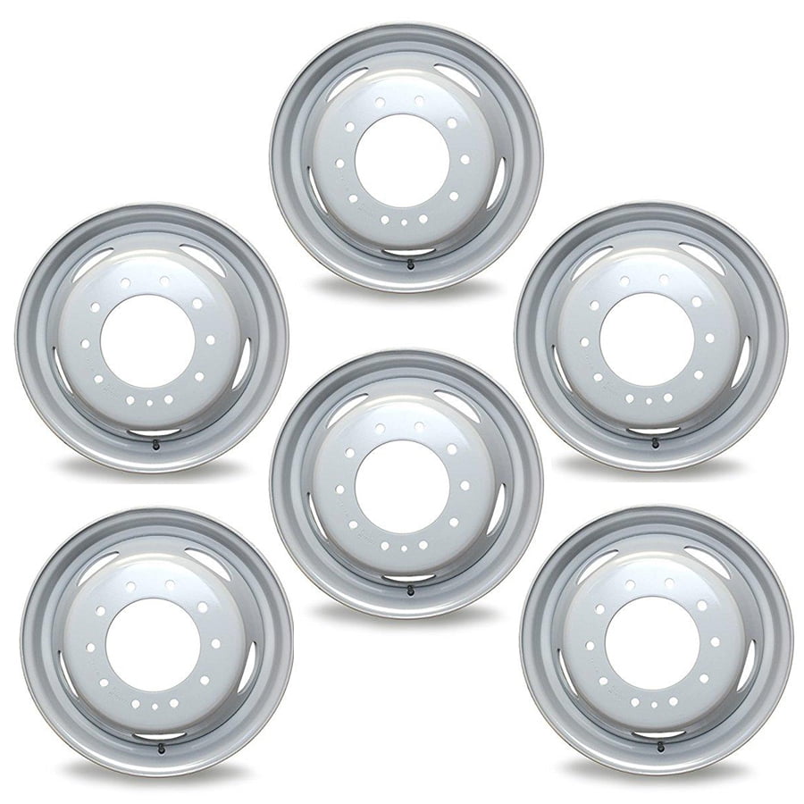 Set Of 6 Brand New 19 5 19 5x6 10 Lug Steel Wheels For Dodge RAM 4500 set-of-6-brand-new-19-5-19-5x6-10-lug-steel-wheels-for-dodge-ram-4500