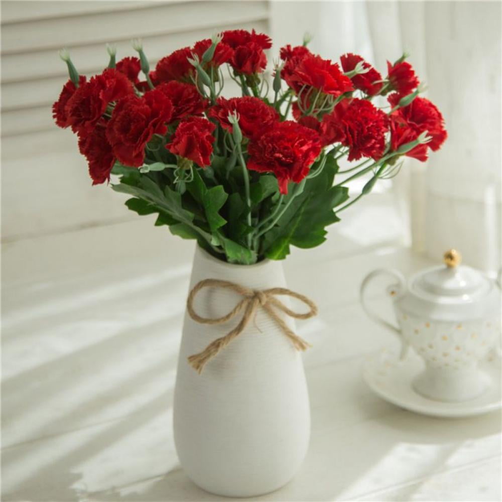 Mothers' Day 5 Branches 10 Heads Artificial Carnation Silk Flowers ...