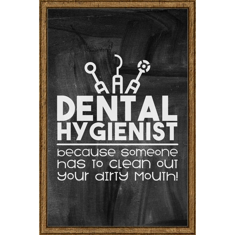 Brush Your Teeth Sign On Chalkboard