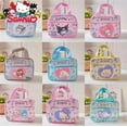Sanrio Melody Kuromi Hello Kitty Cinnamoroll Pochacco Japanese Bento Bag Cartoon Insulated Lunch ...