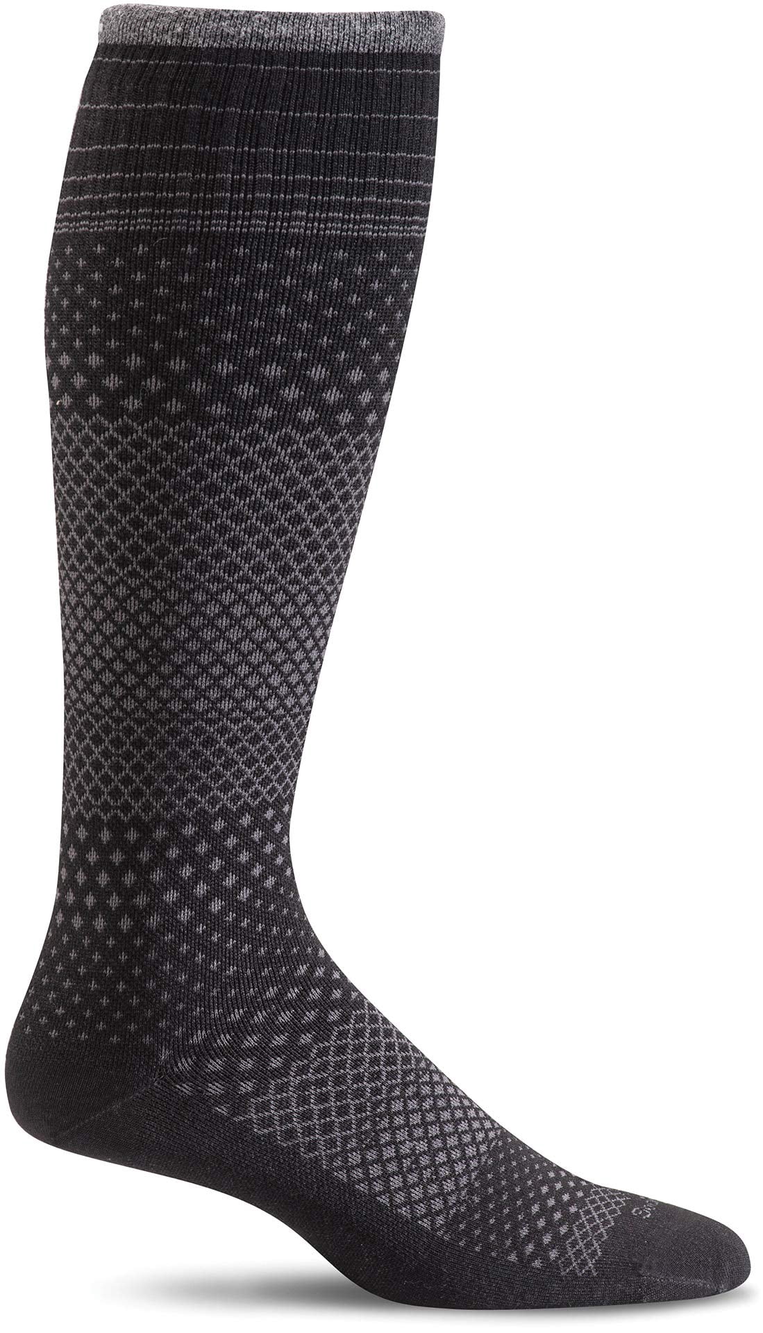 Calcetín de compresión Sockwell Micro Grade Moderate Black para mujer ...