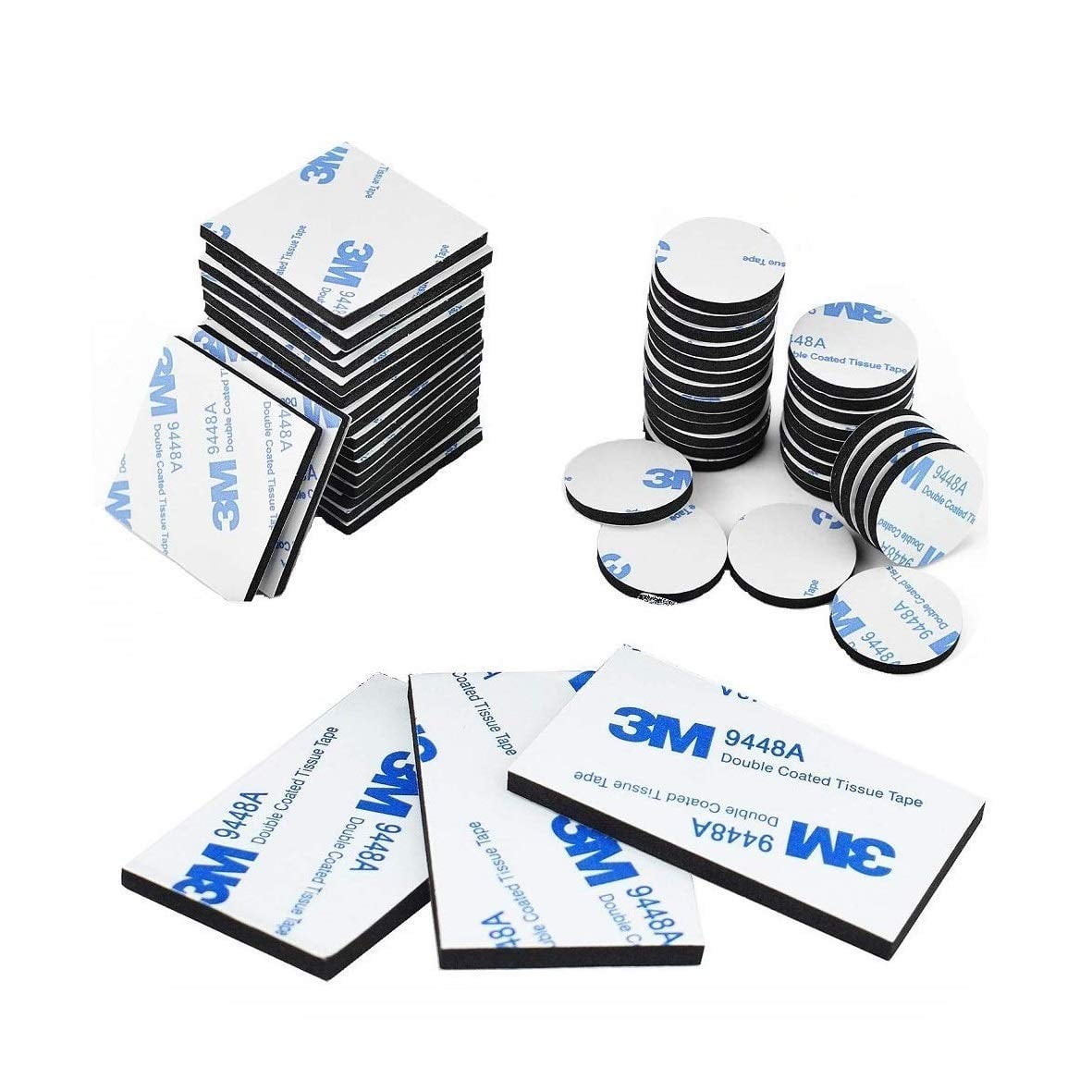 HSHDLDF Double Sided Foam Tape Strong Pad Mounting,Black Self-Adhesive ...
