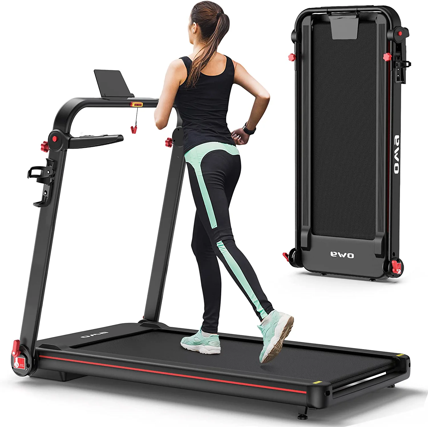 Gymax Folding 2.25HP Electric Treadmill Running Machine w/ LED Display ...