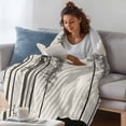 Abstract Throw Blanket for Couch Forest Walking Bear Family Pine Tree ...