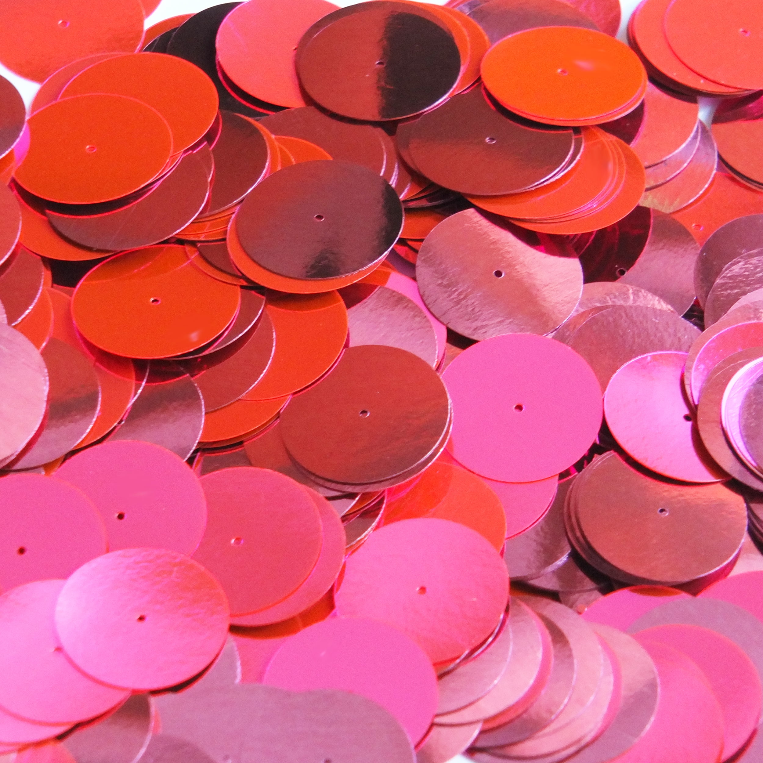 Hot Pink Sequins 20mm Metallic Fluorescent Glow Made in USA - Walmart.com