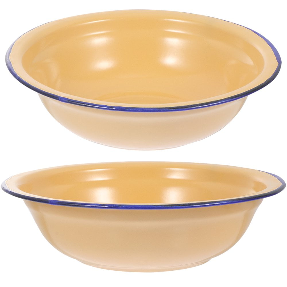Click here for Lovever 2 Pcs Enamel Soup Bowl Food Tray Enamelwar... prices
