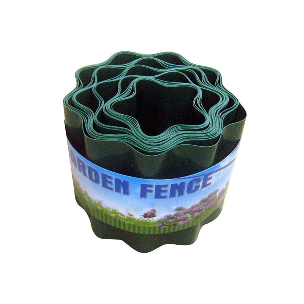Plastic Fence Garden Yard Fence Retaining Plate - Green Corrugated ...