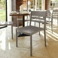 Flash Furniture Bridgeport Stacking Patio Chair Slatted Backrest in ...