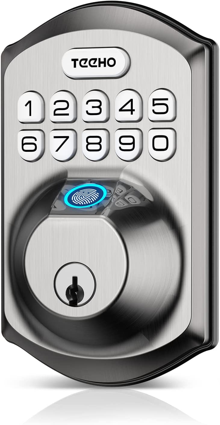 Fingerprint Door Lock TEEHO Keyless Entry Door Lock With Keypad