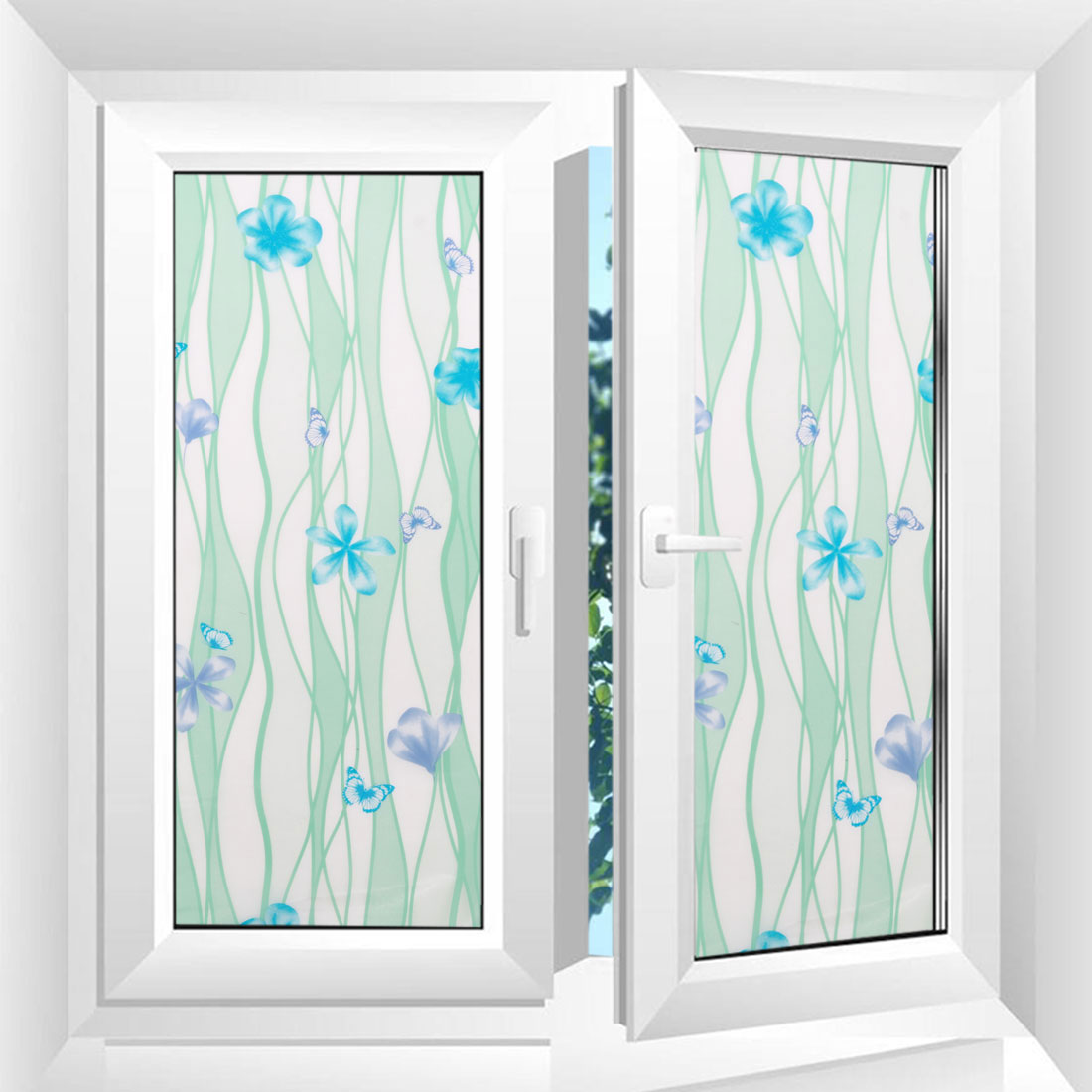 Self-sticky Window Films PVC Privacy Anti Glass Stickers 23.6 x 78.7 ...