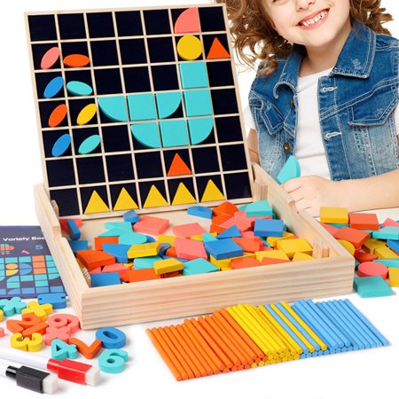 Counting Number Block Set Fun Wooden Number Puzzle Counting Stick for ...
