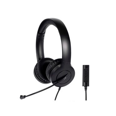 Aluratek Wired USB Stereo Headset with Noise Reducing Boom Mic and In ...