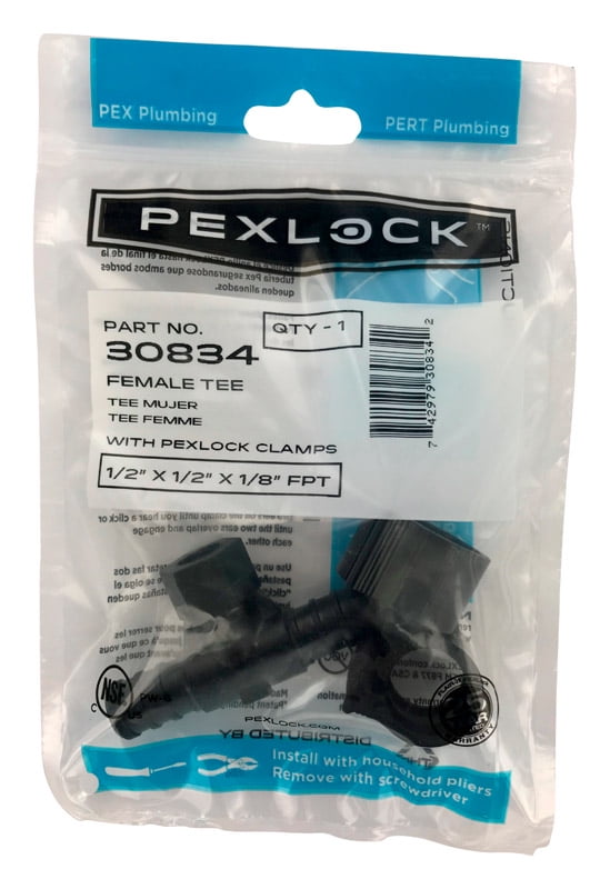 Flair-It PEXLock 1/2 in. PEX Crimp with Clamp x 1/2 in. PEX Crimp with ...