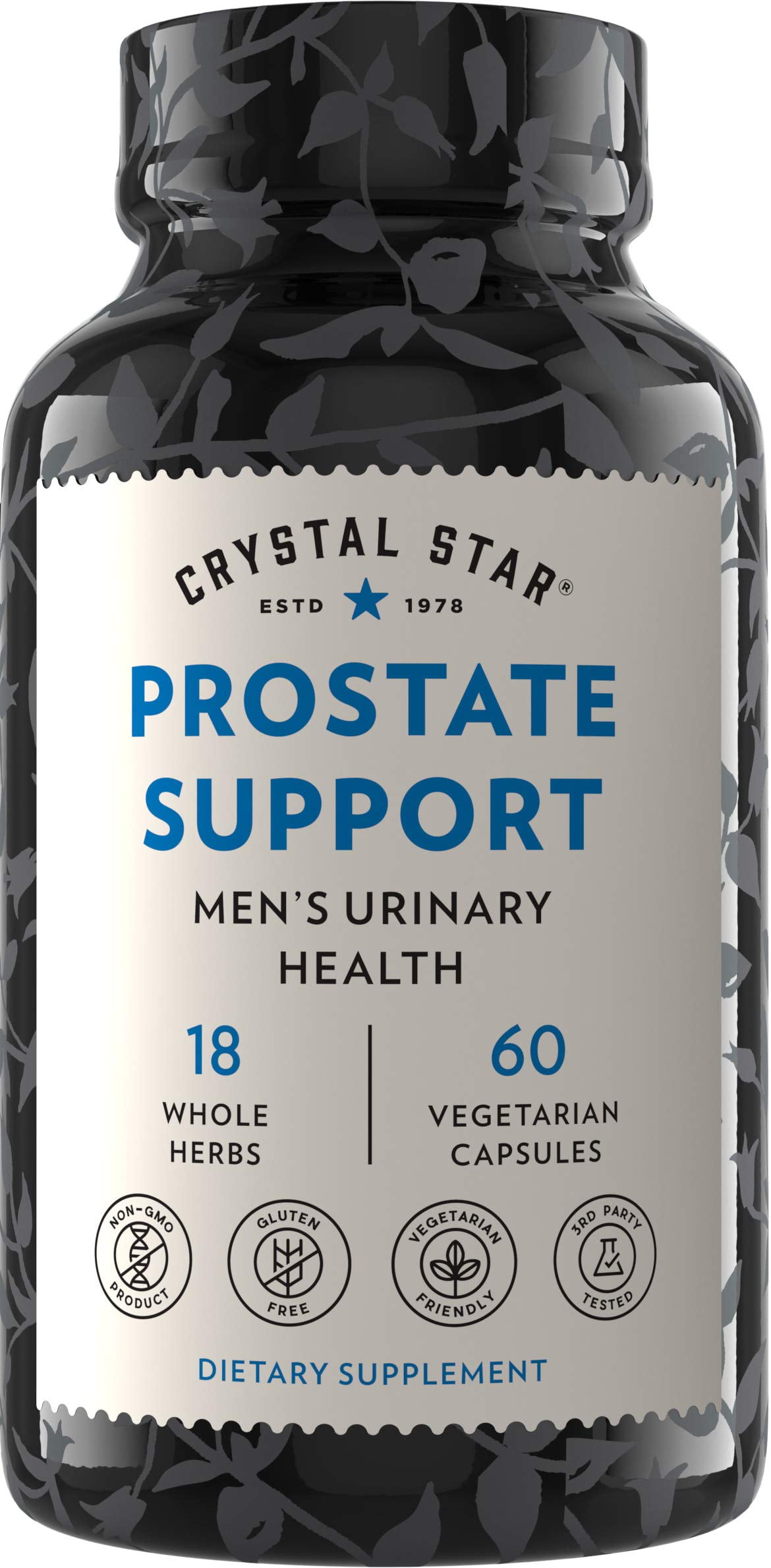 Suplementos Crystal Star Prostate Support para hombres, 60 cápsulas ...