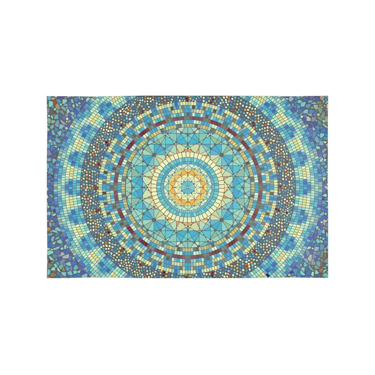 MKHERT Round Mosaic Art Pattern of Different Tile Placemats Table Mats ...