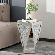 Glam Mirrored Coffee Table with Beautiful Crystal Diamond Accent for ...