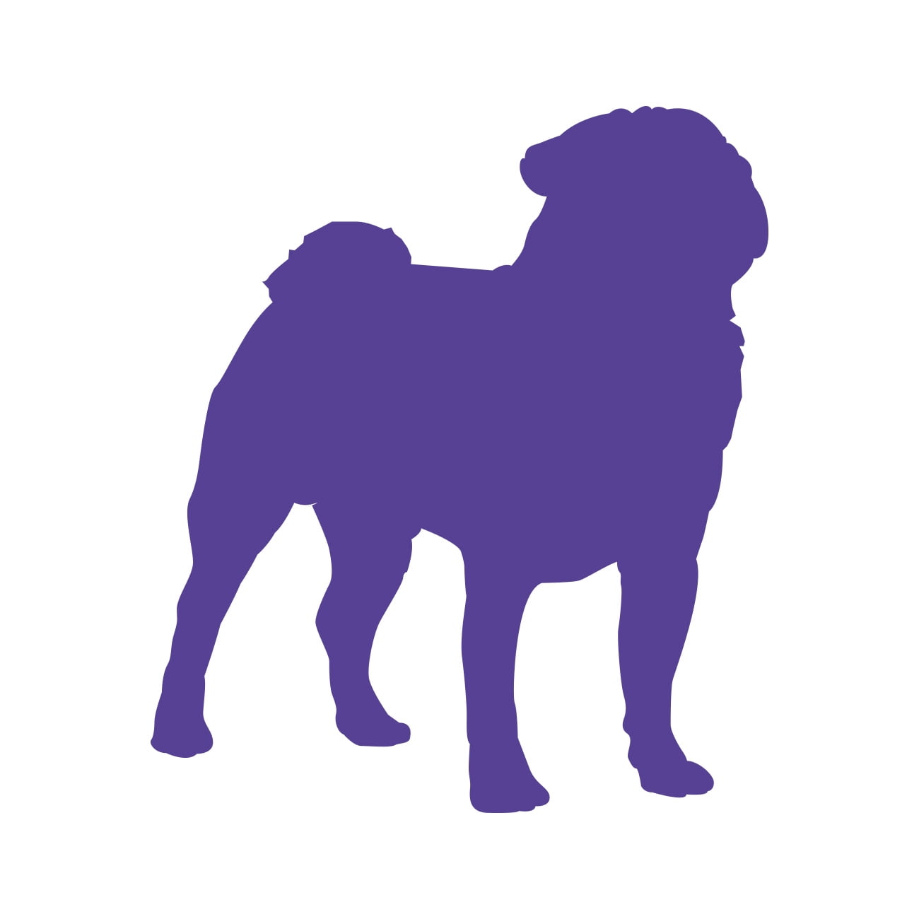 Pug Sticker Decal Die Cut - Self Adhesive Vinyl - Weatherproof - Made ...