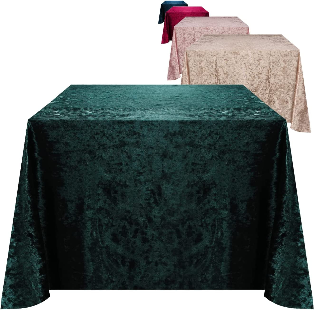 Elegant Square Table Cloth 90 Inch, Made With Fine Crushed-Velvet ...